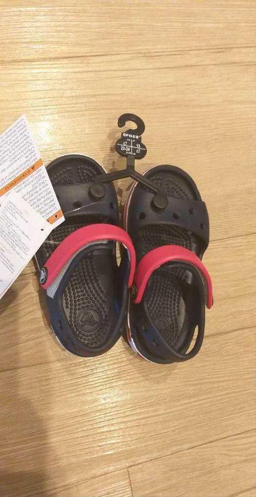Сандалии crocs темно-синие