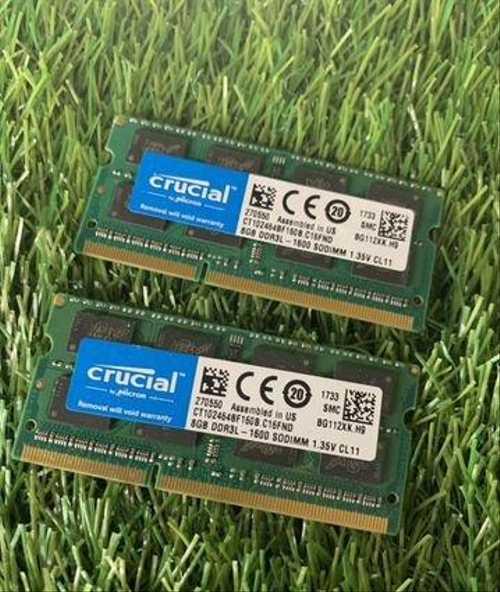 Оперативная память Crucial 16gb’ DDR3L’ 1600’ sodi