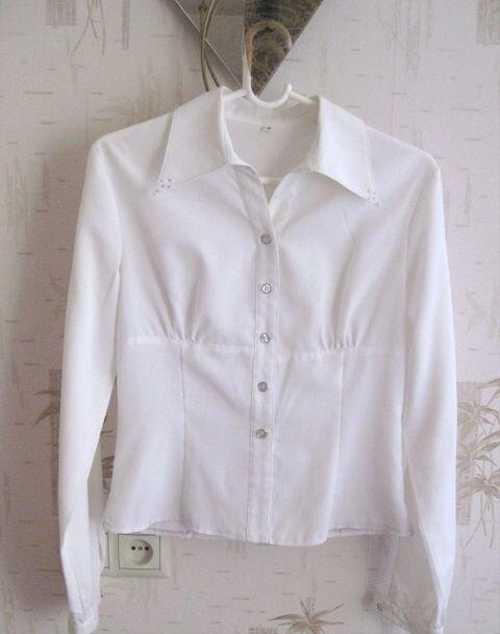 Блузка белая школьная 42 размер