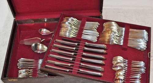 66 предметов столовое серебро 800 проба Германия