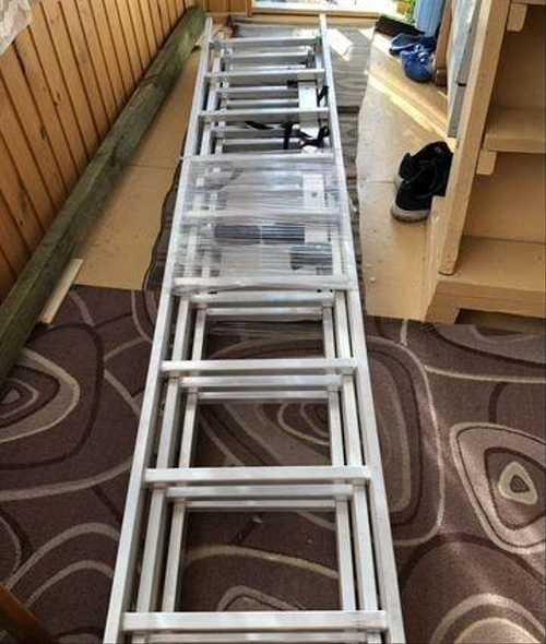 Лестница алюминиевая 3-х секц Standers