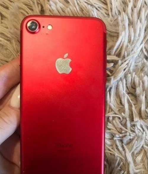 Телефон iPhone 7 red 128gb