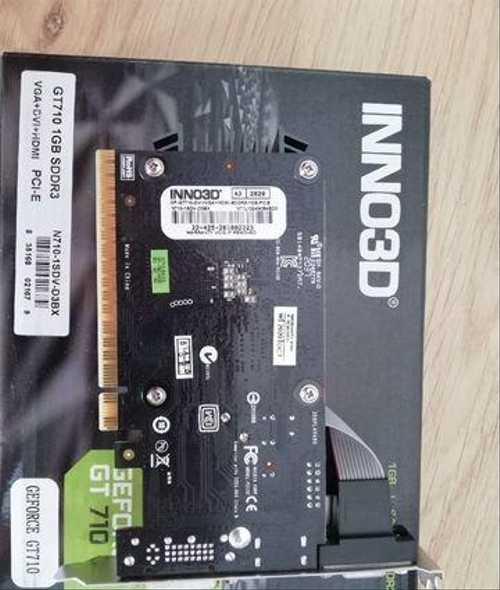 Видеокарта inno3D GeForce GT 710 Silent 1 gb