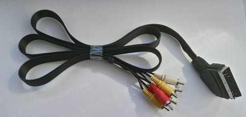 Scart кабель (6 проводов Тюльпан) 1.5 метра