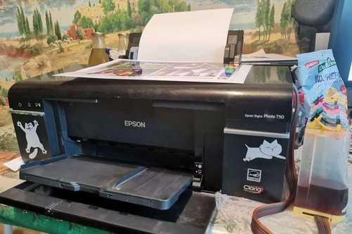 Фотопринтер Epson t50/ p50 6цв малый пробег снпч ч