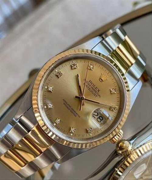 Rolex Datejust Steel & Gold Champagne Dial 36mm S