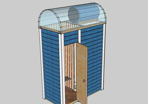 Душ для дачи летний с горячей водой (бак 200л)
