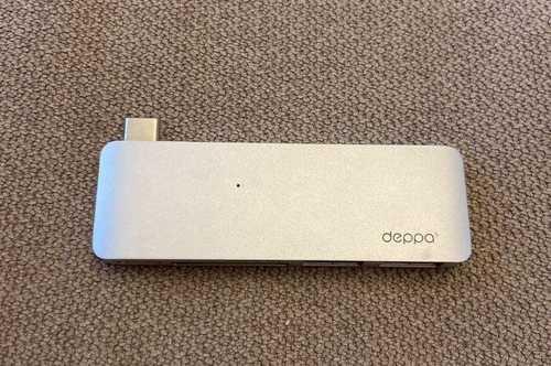 USB-C адаптер для MacBook, 5в1 Deppa