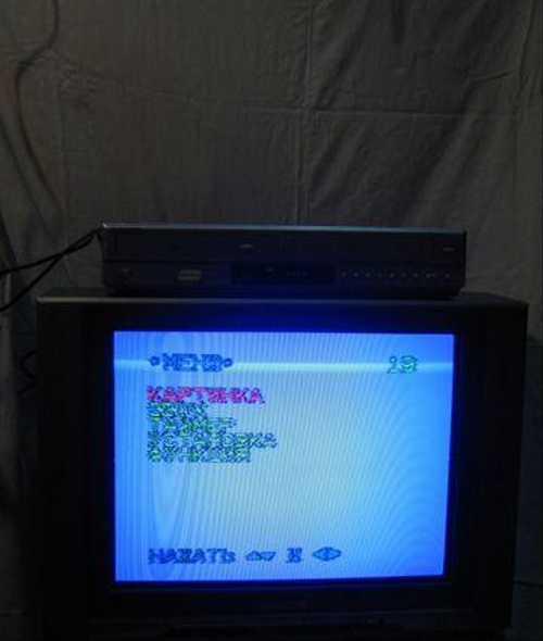 Комплектом TV Hitachi +DVD-VCR SAMSUNG