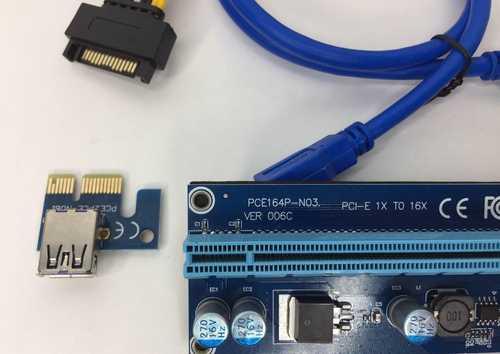 Райзер SATA + 6Pin v006с