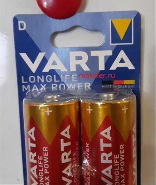 Батарейка LR20 Varta MAX power BL2 NEW оптом