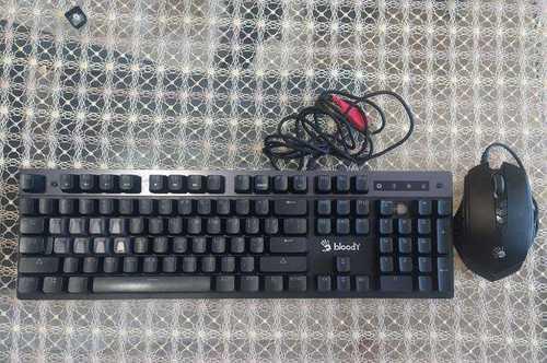Игровая клавиатура + мышь от Bloody