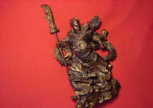 Скульптура Япония Самурайский Воин на Драконе Суши