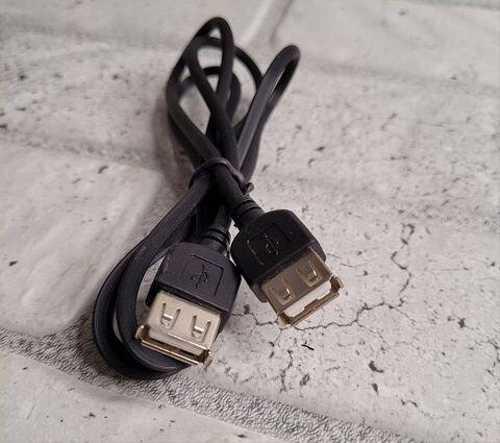 USB 2.0 удлинитель -соединитель (гнездо-гнездо) -1
