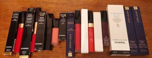 Помады, блески chanel, тушь Estee lauder