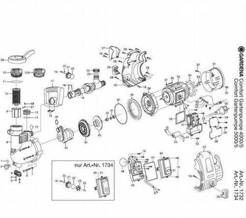 Насос Gardena на запчасти