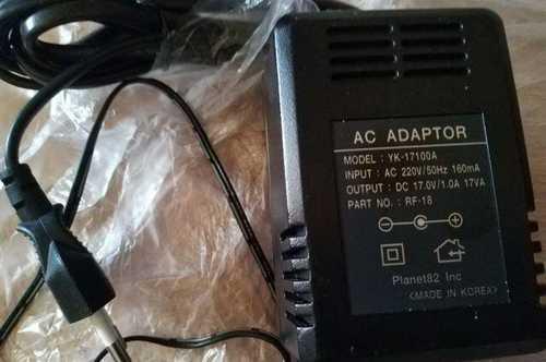 AC adaptor 17v 1A трансформаторный адаптер питания