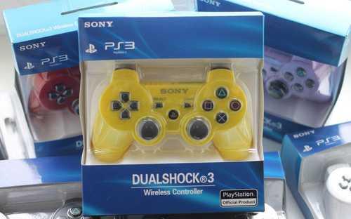 Джойстик PS3 желтого цвета (Новый, Гарантия)