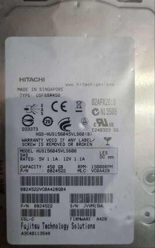 Жесткий диск Hitachi SAS 450Gb 3.5"