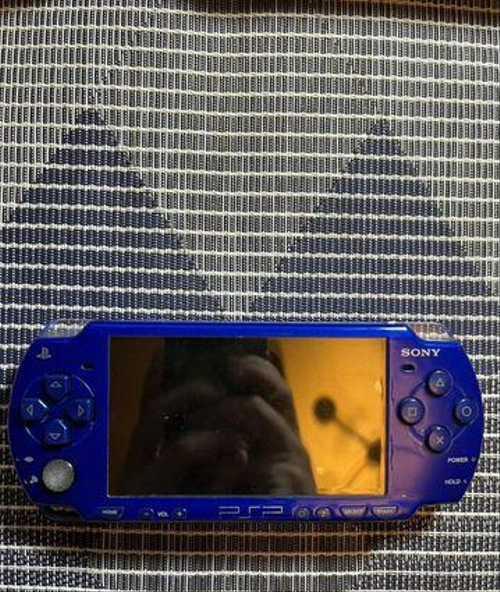 Sony psp 2001 Metallic blue (прошитая) + 9 игр