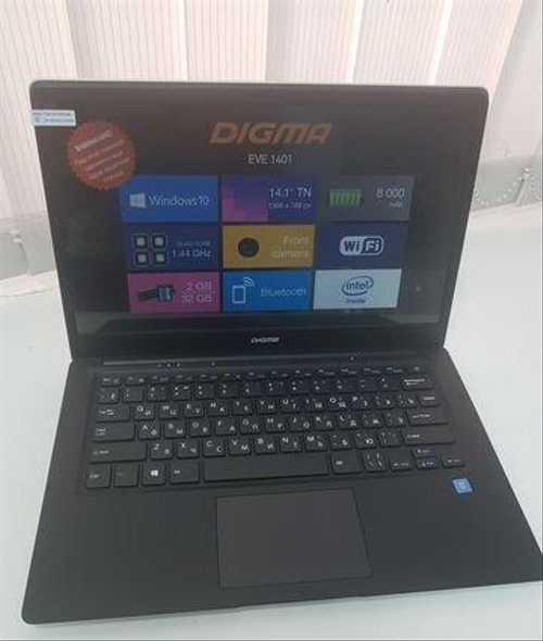 Новый ноутбук 14" digma EVE 1401 Intel Atom Z8350