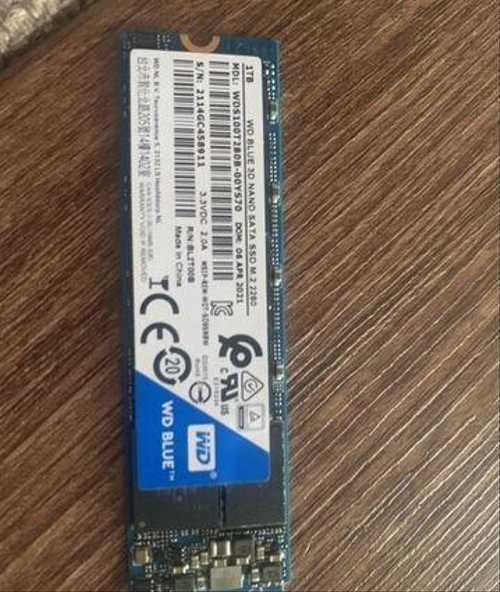SSD накопитель WD Blue WDS100T2B0B 1тб