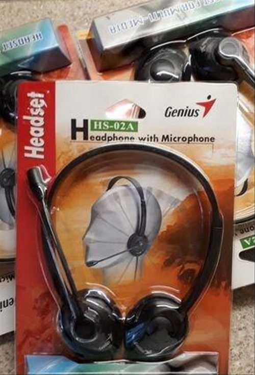 Genius HS-02A - наушники с микрофоном (гарнитура)