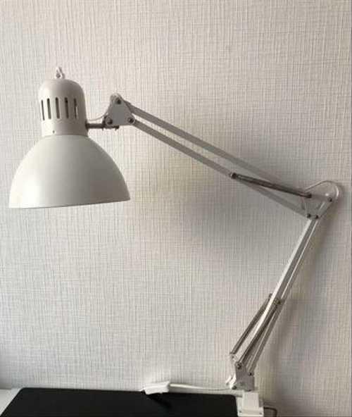 Настольная лампа IKEA Tertial Терциал белая