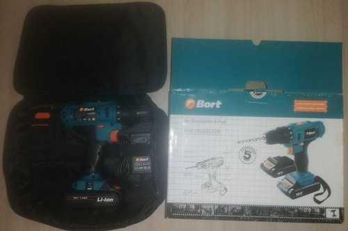 Дрель шуруповёрт Bort BAB-18Ux2Li-FDK
