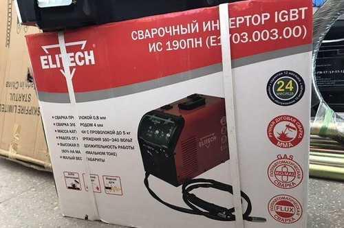 Сварочный полуавтомат Elitech ис 190 пн