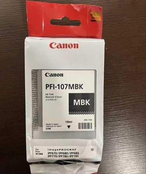 Картридж струйный Canon PFI-107MBK