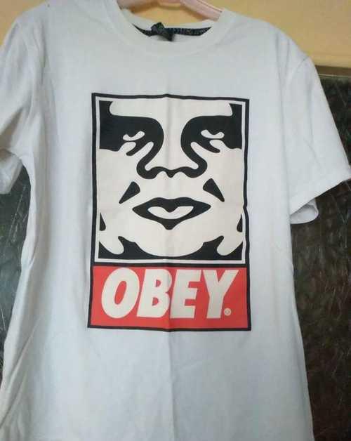 Футболка белая obey