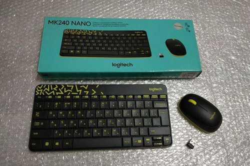 Комплект клавиатура + мышь Logitech MK240 nano