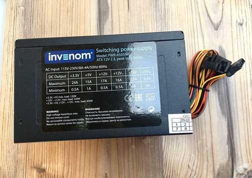 Блок питания Invenom PWR-450SNP ATX 12V 2.3 450W