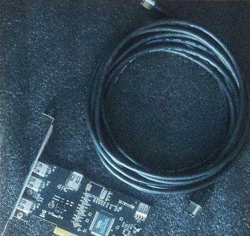 Плата Fire-Wire 1394 + кабель 5 m