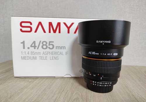 Объектив Samyang 85mm f1. 4 AS IF