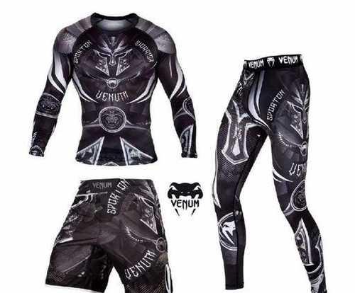 Комплект Рашгард Шорты Тайтсы Venum Gladiator