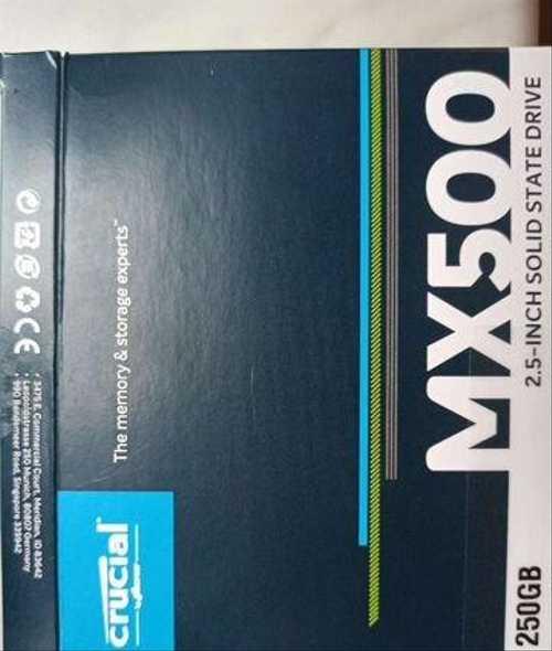 SSD накопитель Crucial MX500 250гб, 2.5"