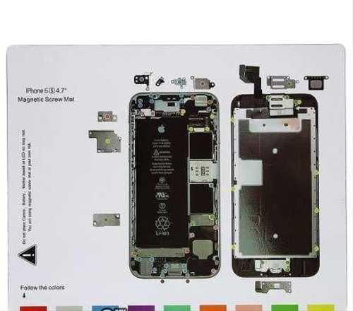 Магнитный коврик для разбора iPhone 5 (карта винто