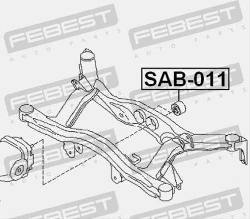 Салейнтблок задней балки Subaru