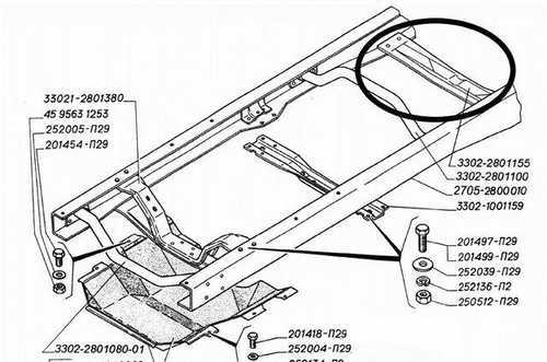 Поперечина рамы на Газель