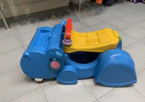 Каталка-ходунки бегемот Fisher price