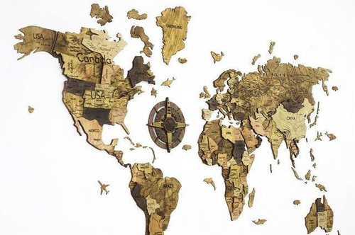 Настенная карта мира (декор)