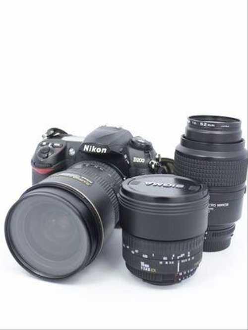 Фотоаппарат Nikon D200 с объективами