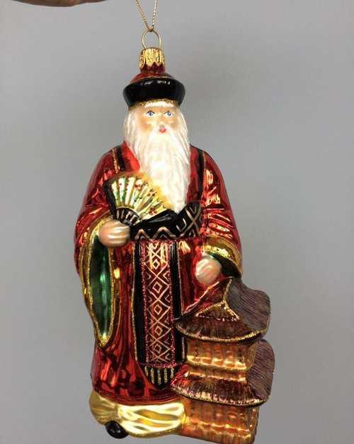 Елочная игрушка Санта в китайском костюме (16 см)
