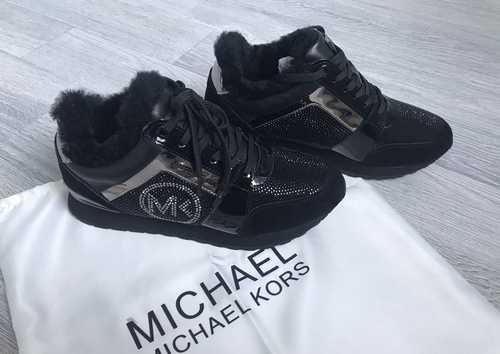 Кроссовки-ботинки на меху Michael Kors, 35-35,5