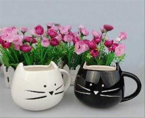 Керамика "Чёрная кошка, белый кот" 6 предметов