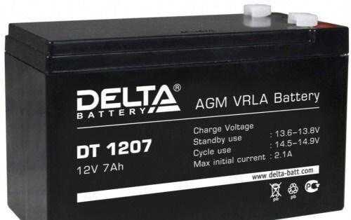 Аккумулятор для ибп/UPS Delta DT 1207 (12 вольт 7
