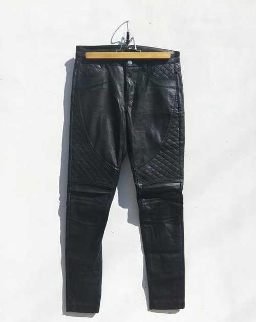 H&M Новые кожаные джинсы размер 44-46