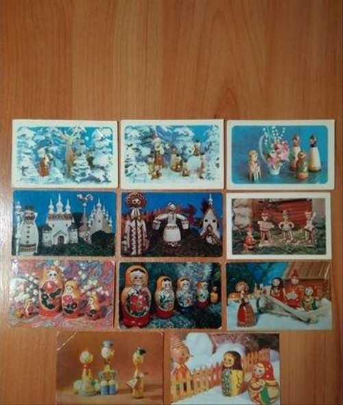 Календарики СССР Деревянные куклы